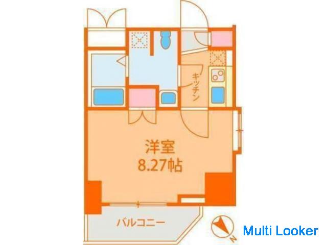 This area is 1K in Ebie! 3 minutes walk to the station Fukushima-ku ...