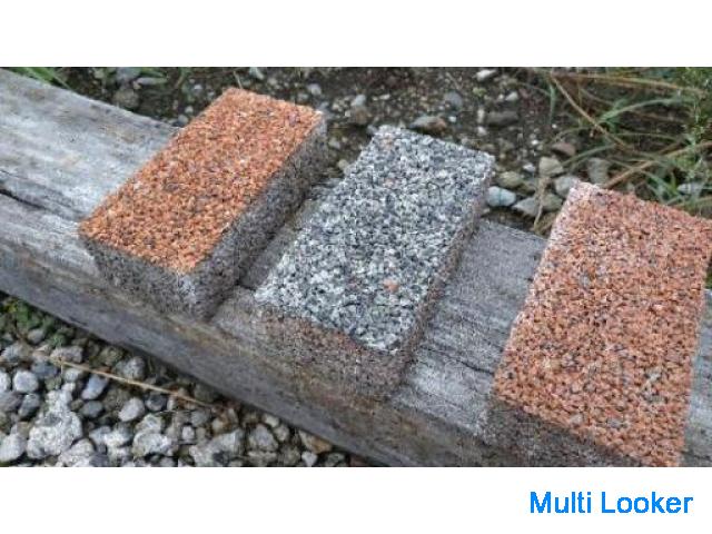 Permeable interlocking construction (made of tile chips), interlocking ...