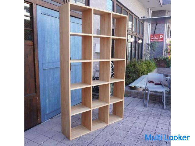 A popular MUJI oak 5-tier, 3-row stacking shelf! !! A versatile shelf ...